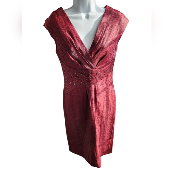 Patra | Dresses | Patra Maroon Cocktail Formal Evening Satin ...